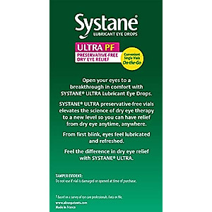 Systane Ultra Lubricant Eye Drops, 60 Count (Pack of 1), (Packaging may vary)