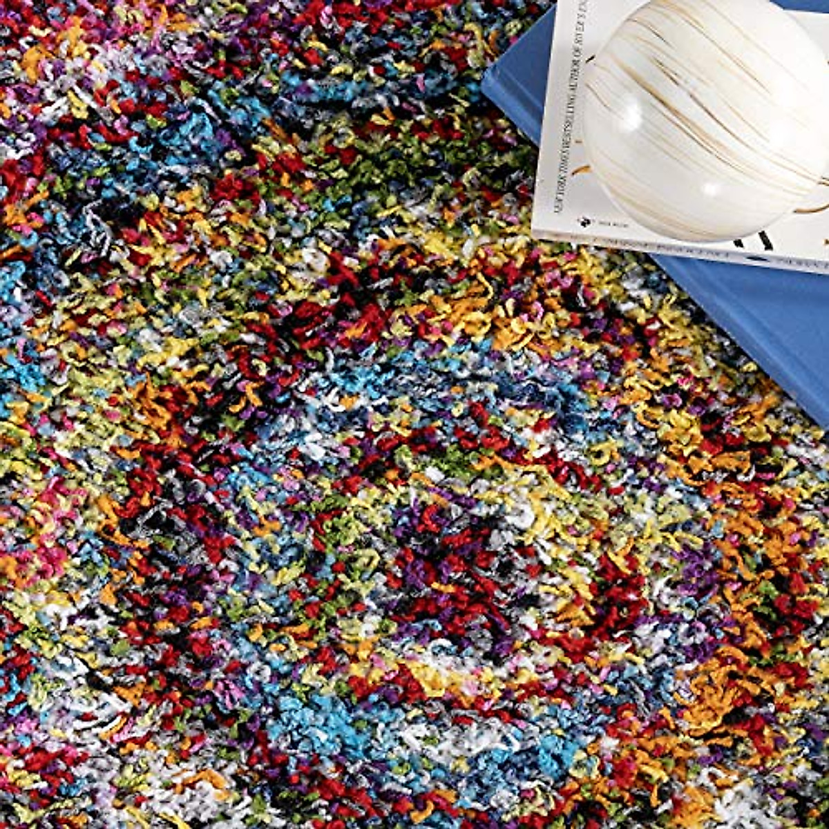 nuLOOM Ardelle Swirl Shag Runner Rug, 2' 6" x 6', Multi