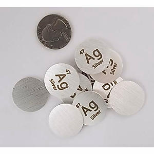 Silver (Ag) 24.26mm Metal Disc for Collection or Experiments