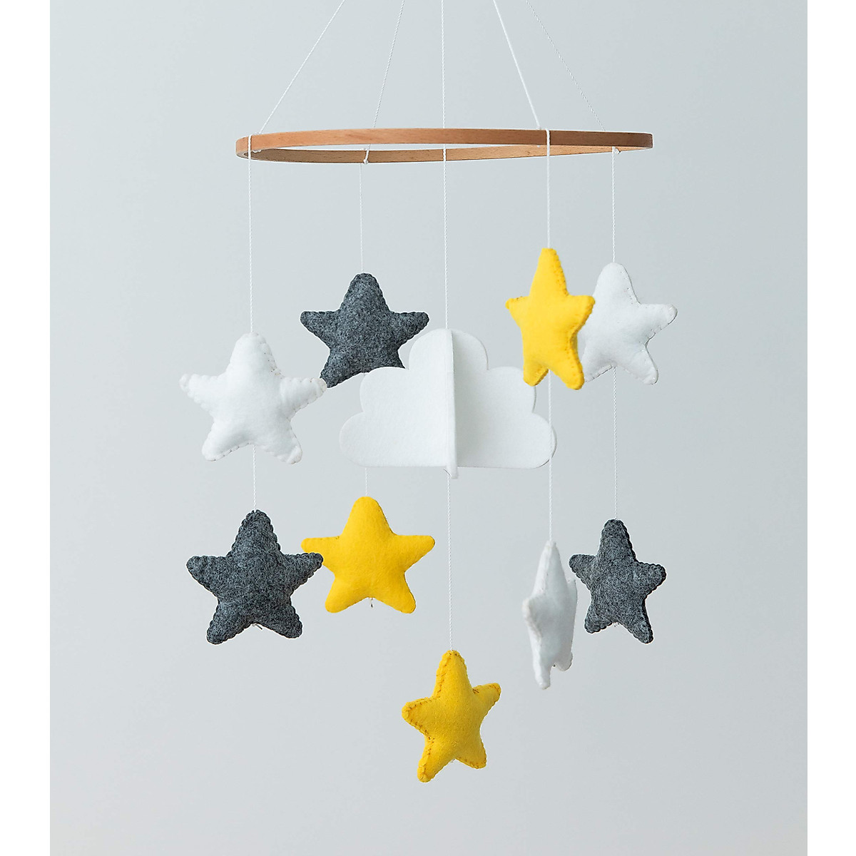 Baby Crib Mobile by Cheeky Owl - Dreamy Cloud and Stars for Nursery Decor and Ceiling Decoration, Gender Neutral, and Handmade Premium Materials