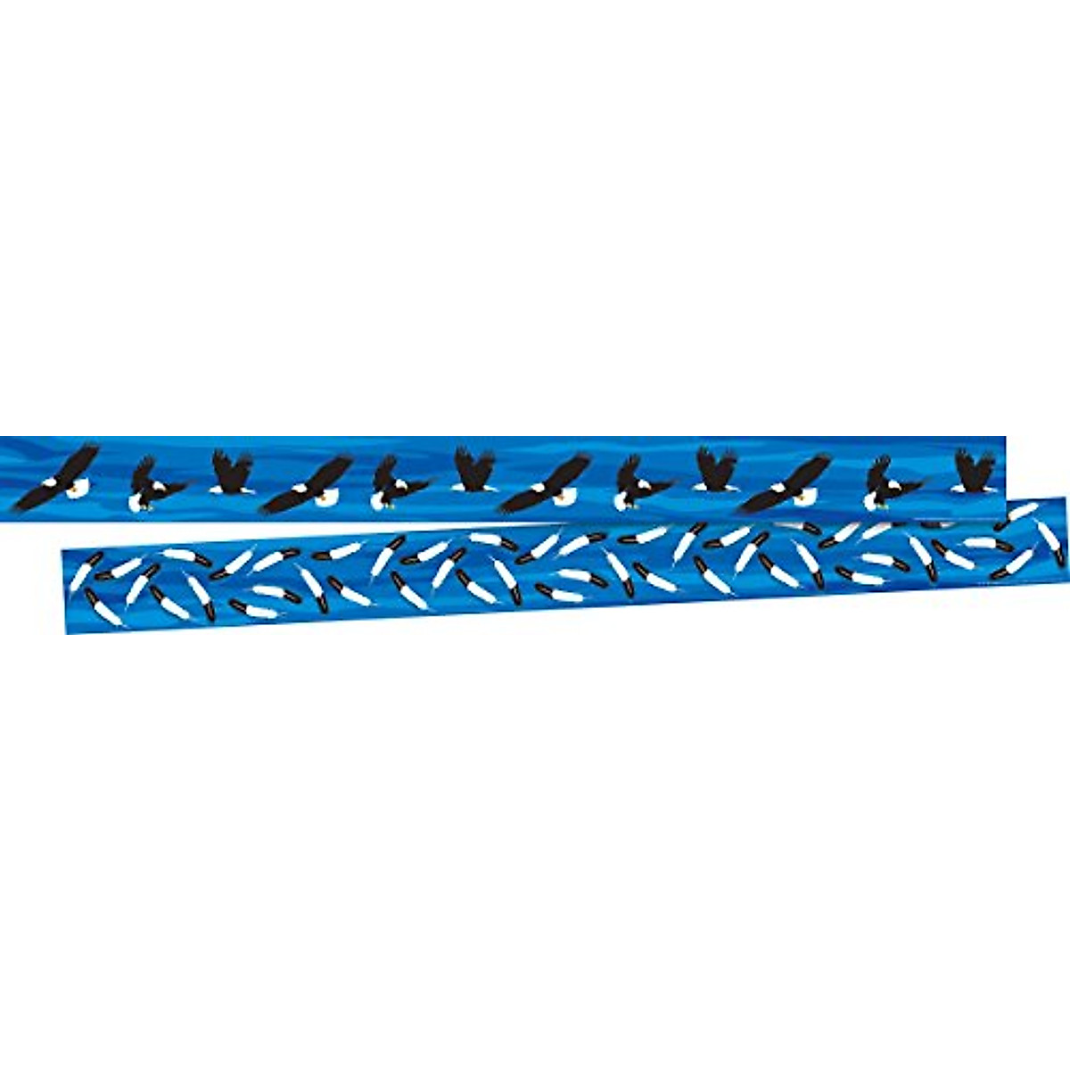 Barker Creek Double-Sided Border Set of 4, Sea & Sky, Multi-Design, 35' Each of 4 Designs, Otters, Eagles, Salmon, Whales, Total of 140' of Double-Sided Border in Set (3865)