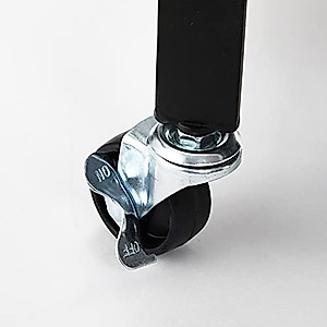 Urban Shop 3 Shelf Metal Storage Cart, Black