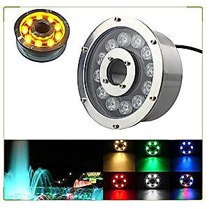Nderwater Pond Lights - Ring Fountain LED Lamp, 12V LED Ring Underwater Fountain Light, IP68 Waterproof Pond Lights For The Garden, Fountain Pool, Landscape Decoration ( Color : Rgb , Size : 6W(12V) )