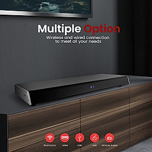 Pyle PSBV630HDBT Home Theater Speakers, TV Sound Bar Sound Base Bluetooth Wireless Speaker