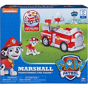Paw Patrol Marshall's Transforming Fire Truck with Pop-Out Water Cannons, for Ages 3 and Up
