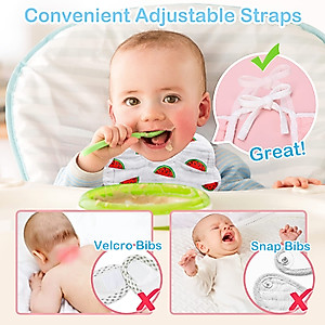 10PCS Muslin Baby Bibs for Girls Boys Unisex Adjustable Newborn Teething Drool Bibs for Baby Boy Girl Soft & Absorbent Infant Toddler Bibs 0-6 Months Baby Bandana Bibs for Boys Girls Baby Shower Gifts