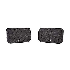 Polk SR2 Wireless Surround Sound Speakers for Select Polk React and Polk Magnifi Sound Bars - Immersive Surround Sound, Easy Set Up, Multiple Placement Options, 2 Count (Pack of 1)
