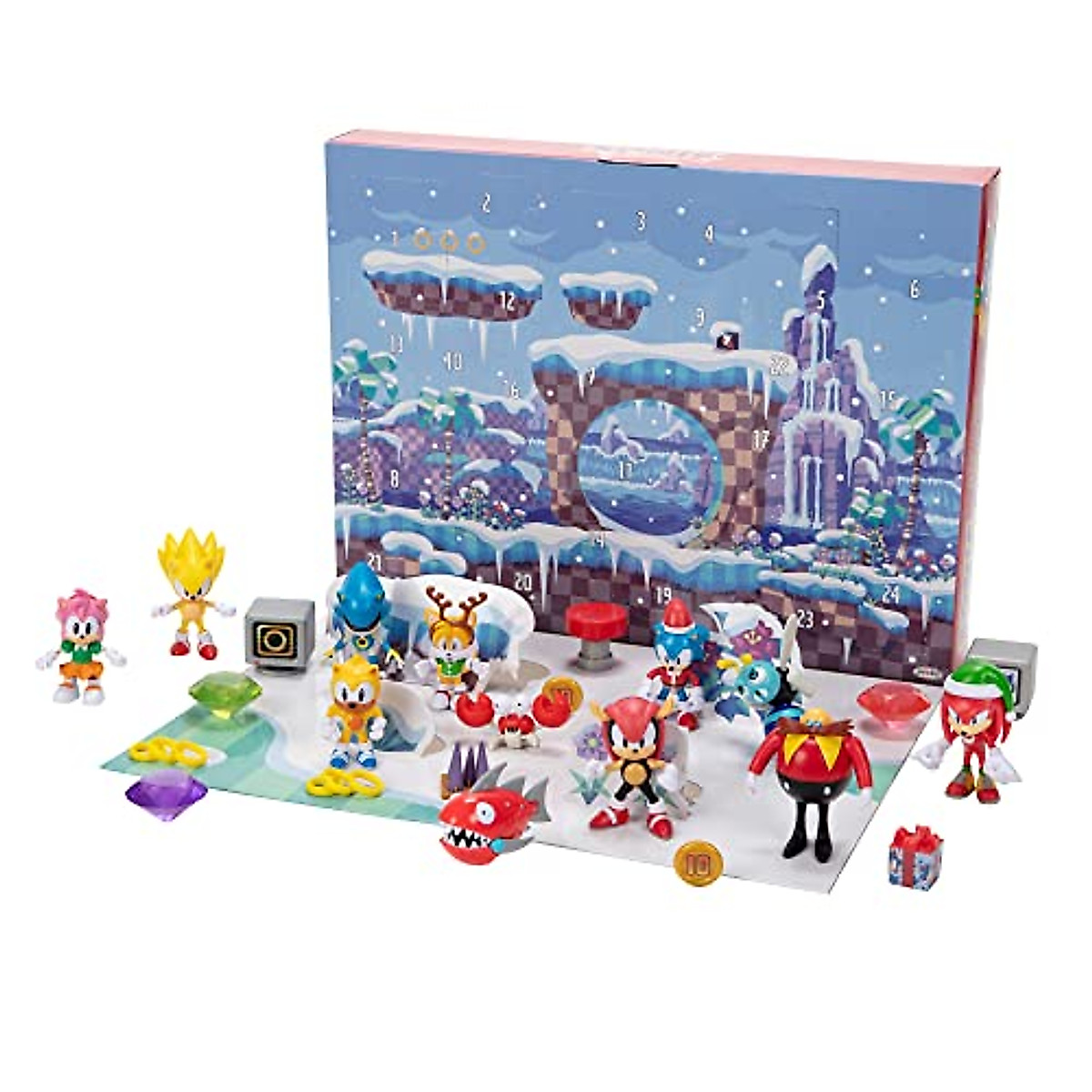 Sonic The Hedgehog Advent Calendar - 24 Surprises with Exclusive Collectible 2.5 Inch Holiday Action Figures!