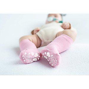 LA Active Anole Newborn & Infant Baby Socks - 6 Pairs - Knee High Boys Girls Cotton (Girls, 0-3 Months)