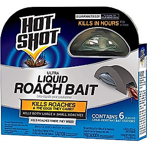 Hot Shot 95789 Mini Ultra Liquid Roach Bait, 3 Packs of 6 Count
