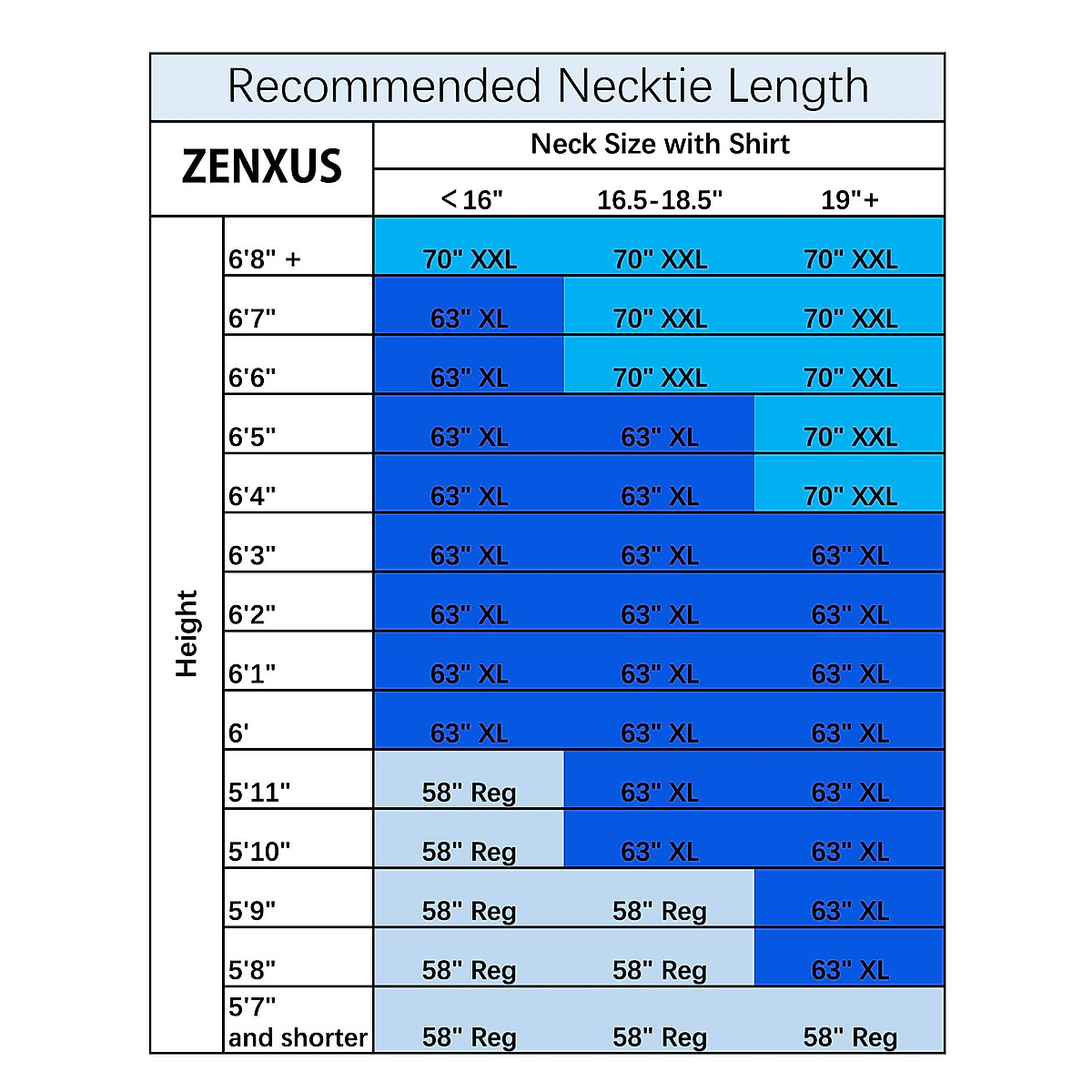 ZENXUS Extra Long Solid Tie for Men Big and Tall, Deep Navy XL Tie 63 inch