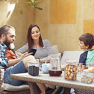 LivLab 600ML Storage Container Bin Rice Dispenser Food Cereal Container Bins Household (0.6L)