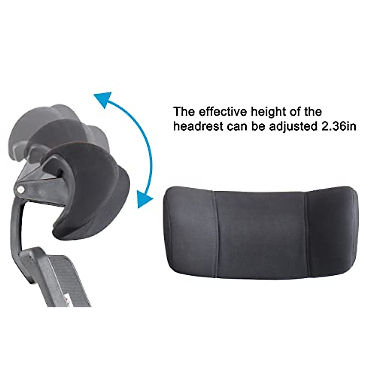 BOLISS Office Chair,with Thicken Seat Cushion Waist Support Adjustable Headrest Flipped Arms Erogonomic Office Desk Chair,Suilt for Home and Office-Black