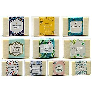 ZZYBIA Assorted Wrap Paper Tape for Homemade Soap Bar Vertical Style 50pcs