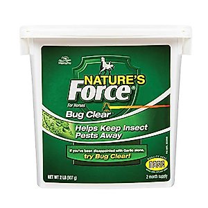 Manna Pro Nature's Force Bug Clear | All Natural Equine Supplement for Insect Control | 2 Pounds