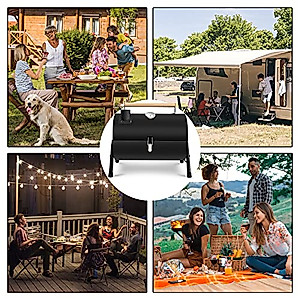 Lovely Snail Charcoal Grill Portable BBQ Grill, Barbecue Camping Grill for Outdoor Cooking, Camping and Picnic