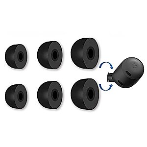 3X Pair Memory Foam Comfort Eartip Ear Bud Replacement For Google Pixel Buds Pro,Anti-Slip Ear Tip For Google True Wireless Earphone,Noise Cancellation,Soft Earbuds memory Foam Tip (Size: Mixed L/M/S)