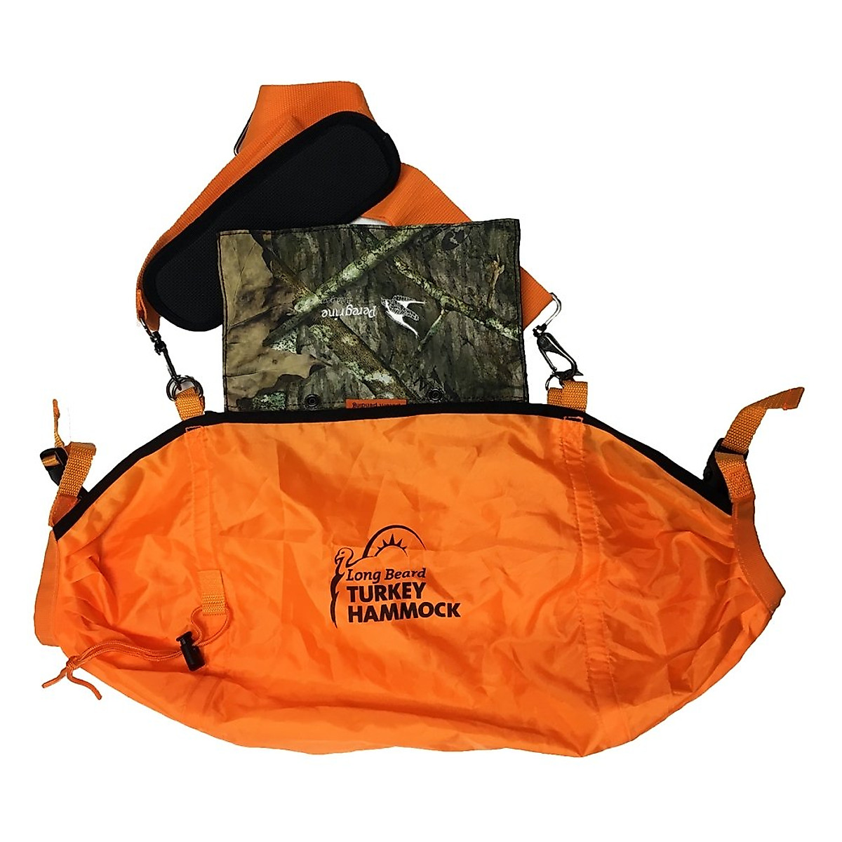 Peregrine Field Gear Hunting Long Beard Turkey Hammock Carrier Holder with Non-Slip Neoprene Shoulder Pad - Orange