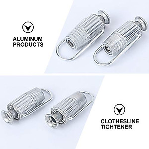 DOITOOL 2PCS Stainless Steel Clothesline Tightener Clothesline Tightener Tool for Laundry Home