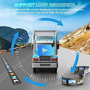 Fookoo HD 10" Wireless Backup Camera System, 1080P 10-inch Quad Split Monitor w/Recording, Waterproof Side & Rear View Cameras, 4 Channel, Digital Signal, Parking Lines for RV/Truck/Trailer (DW104)