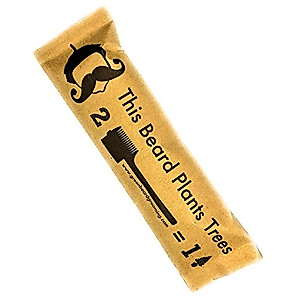 Pocket Sapling Mustache Brush & Comb (2-Pack) from Green Beard Grmng - Boar Bristle & Bamboo