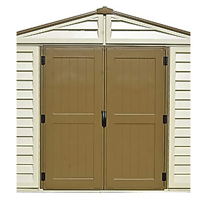WoodBridge Plus 10 ft. x 10 ft. Vinyl Outdoor Garden Storage Shed