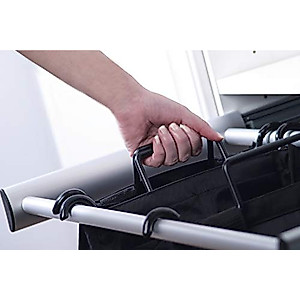 TAG Hardware Full Extension Pullout Laundry Hamper with Removable Bag Polished chrome (24" W 2 removable small bags)