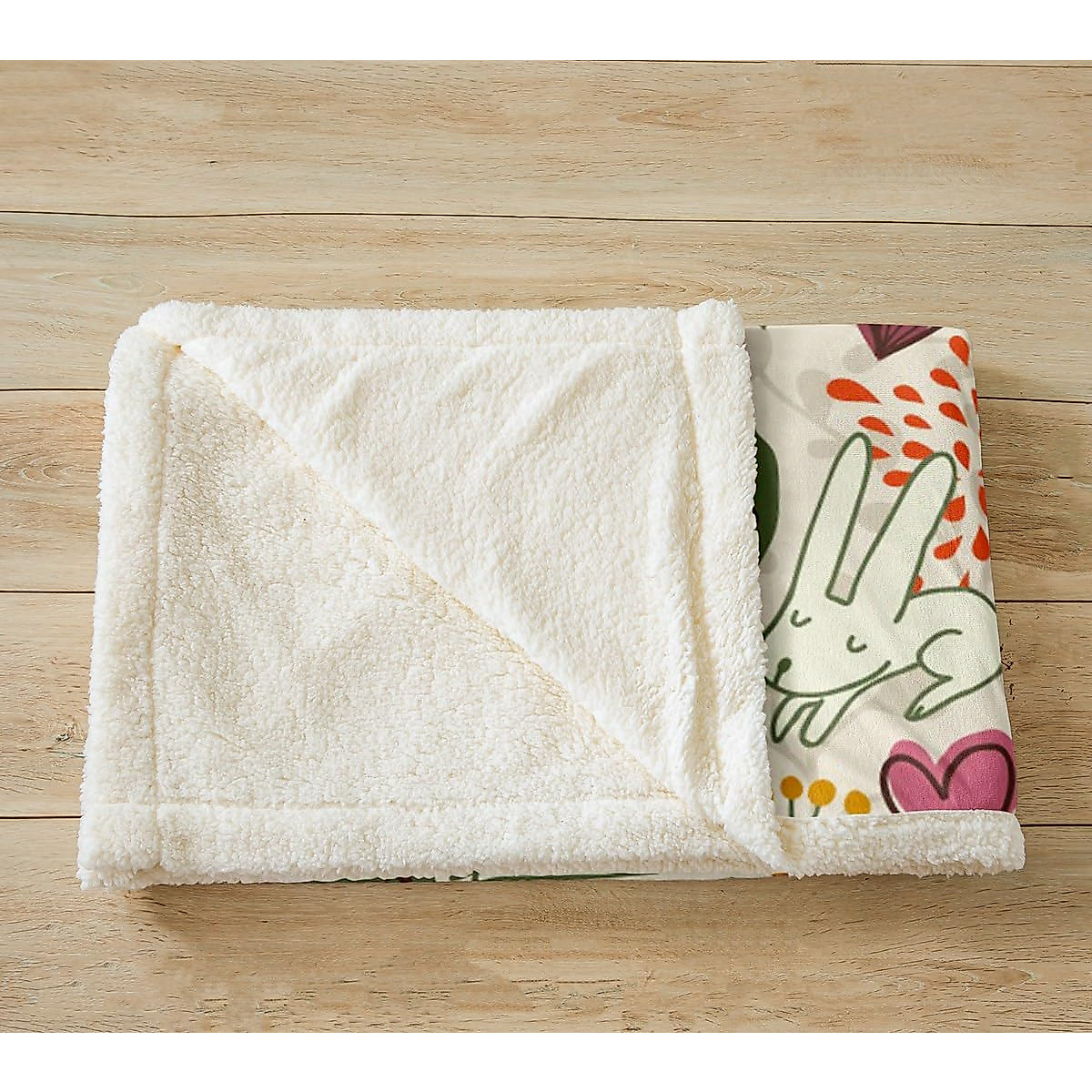 Cartoon Deer Throw Blanket Colorful Leaves Watercolor Plants Graffiti Fleece Blanket for Kids Teens Adults Cute Bird Butterfly Wild Animals Rustic Bed Blanket for Bed Couch Baby 30x40