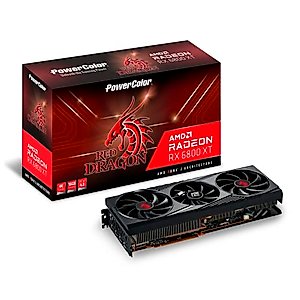 PowerColor Red Dragon AMD Radeon™ RX 6800 XT Gaming Graphics Card with 16GB GDDR6 Memory, Powered by AMD RDNA™ 2, Raytracing, PCI Express 4.0, HDMI 2.1, AMD Infinity Cache