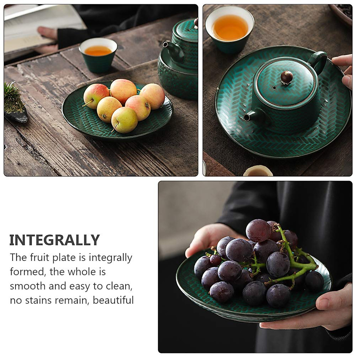 Hemoton Dessert Plate Serving Plates Appetizer Plates Ceramic Dishes Serving Platters Jewelry Organizer Tray Dinner Plates Porcelain Dish Fruit Serving Plate Refreshment Tray Food Ceramics