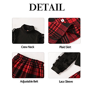 YOURUIKEY Girl Skirt Sets Casual Winter Fall Dresses Cute Clothes Outfit for Girls(11-12Y)