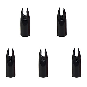 ZSHJG 50 Pack Archery Arrow Nock Glue On 7mm Arrow Shaft for DIY Hunting Arrows Recurve Bow Compound Bow (black)