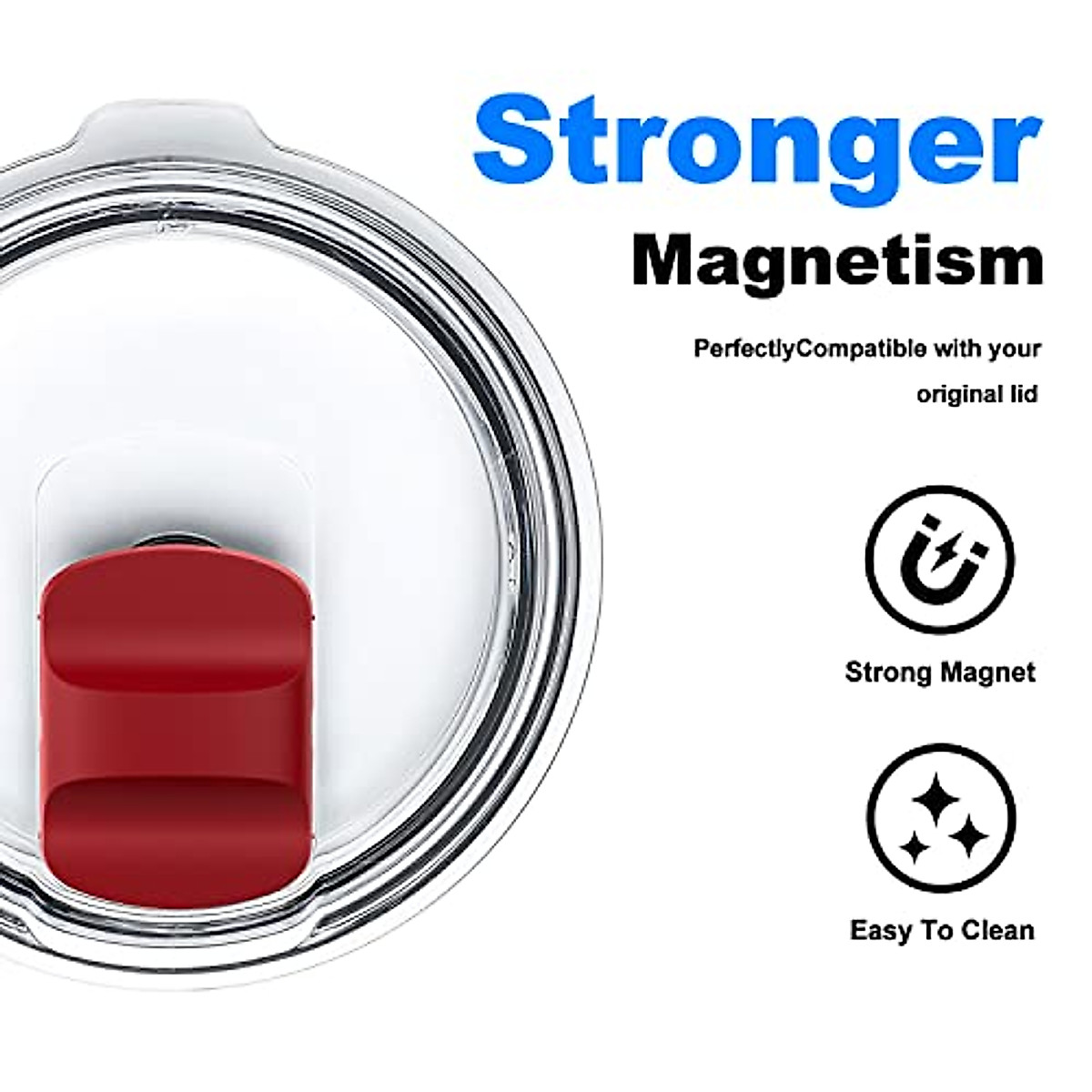 yoelike Magnetic Slider Replacement, Compatible with YETI Magnetic Lid 10oz, 14oz, 16oz, 20oz, 26oz, 30oz (Purple+Green+Orange)