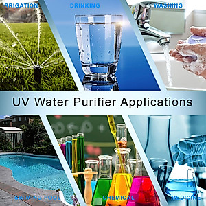 Ronaqua 55W UV 4 Prong Replacement Bulb for 12GPM Water Purifier Ultraviolet Light Filter Set of 3