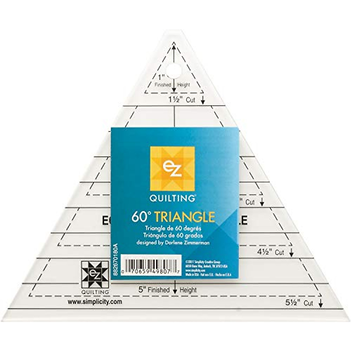 EZ International 882670180 Triangle Rotary Cutting Shapes White Large