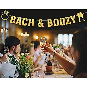 Party Tarty-Bach & Boozy Banner Sign Garland Pre-strung For Bachelorette Party Champagne Bubbly Wine Bar Men Or Women-Women Bachelorette Party Decorations Naughty Hen Party Supplies