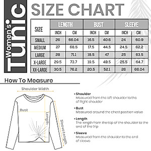 NY Threads Womens Long Sleeve Tops, Casual Crewneck, Pullover Tunic Blouse, Loose Fitting T Shirts Midnight Blue