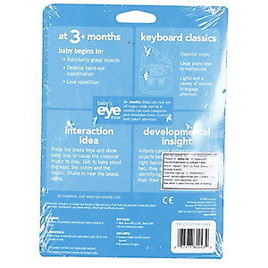 Sassy Keyboard Classics Developmental Toy – 3+ Months Baby-Sized Piano with a Handle for Music On The Go- Batteries Included