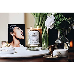 Harlem Candle Company Lady Day Luxury Scented Candle, Double Wick, 12 oz Gold Glass Jar, Soy Wax, Gift Box, Scents of Jasmine, Ylang Ylang, Neroli Blossom and Bergamot