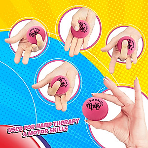 JA-RU High-Bounce Pinky Ball (4 Pack) Small Bouncy Rubber Balls for Kids. Stress Handball. Indoor & Outdoor Sport Games. Therapy Classroom Playground Toys. Throwing & Juggling. 976-4A