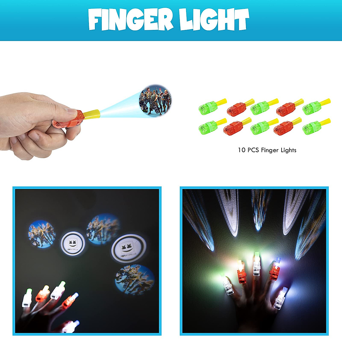 Game Party Supplies for Kids, 100 Pcs Party Favors - Bracelet, Gift Box, Button Pins, Key Chain, Stickers, Finger Light for Kids Themed Party