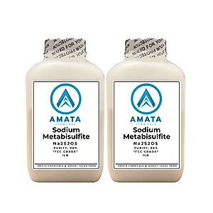 Sodium Metabisulfite (Na2S2O5) - Purity 99% - FCC Grade (2 Pack (2lbs))