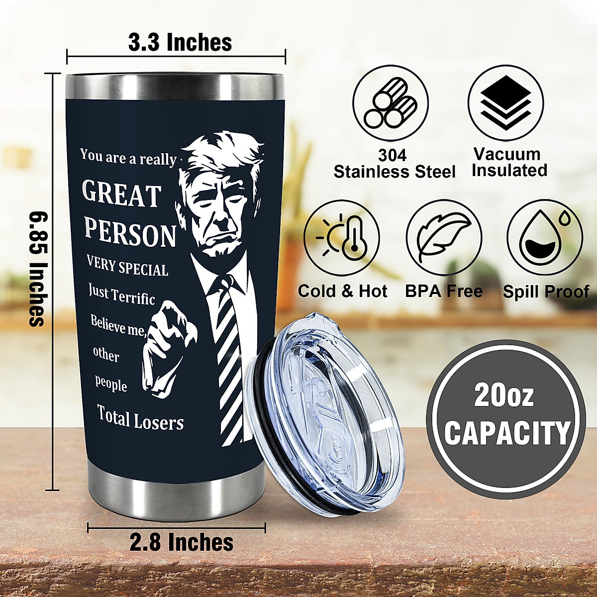 Birthday Gifts for Men Women, Thank You Appreciation Gifts, Sometimes You Forget You Are Awesome Tumbler, Inspirational Birthday Presents for Best Friends, Coworker, Boss, 20 Oz Tumbler, Navy