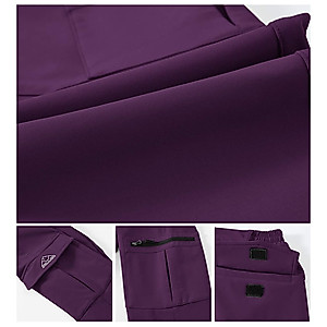 Gopune Women's Waterproof Windproof Fleece Lined Warm Hiking Ski Snow Insulated Pants (Purple,S)