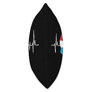 Heartbeat Design Luxembourg Flag Gifts Heartbeat Design Luxembourgish Flag Luxembourg Throw Pillow, 16x16, Multicolor