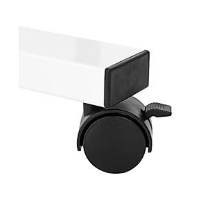 Seville Classics Airlift Mobile Height Adjustable Laptop Stand Computer Workstation for Sitting Table for Home, Office, Classroom, Hospital, w/Wheels, Flat (24"), White