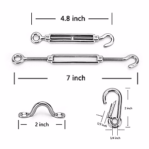 Litcher Globe String Light Suspension Kit, Outdoor Light Guide Wire, Vinyl Coated Stainless Steel Steel Cable，Include 150fts Transparent PVC and 304 Stainless Steel Wire Cable, Turnbuckle and Hooks