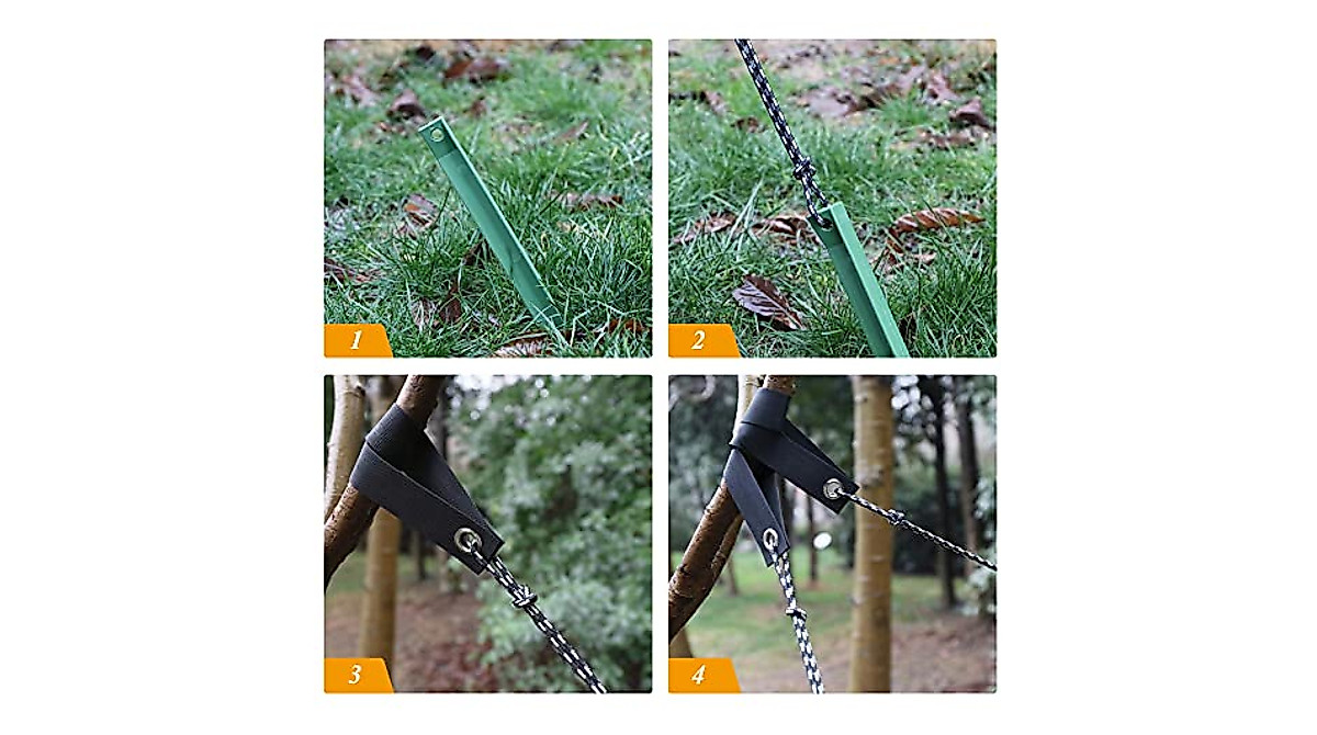 Liliantus Tree Stakes Kit, Anchor Tree Support Strap with Stakes for ...