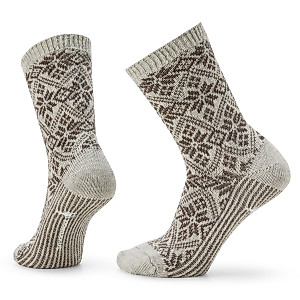 Smartwool Everyday Traditional Snowflake Full Cushion Merino Wool Crew Socks For Men and Women, Ash, Medium