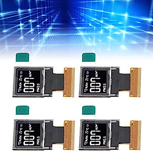 28PIN LCD Display Screen, 64x48 4Pcs Bright 0.66in Glass Free Construction 28PIN Organic Light Emitting Diode Display for DIY